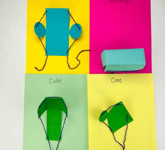 Pull-Up 3 D Shapes Activities | Cledemy.com