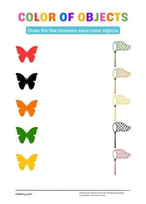 Find the Color Match Worksheets | Cledemy.com