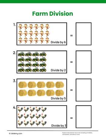 Farm Division Worksheet | Cledemy.com