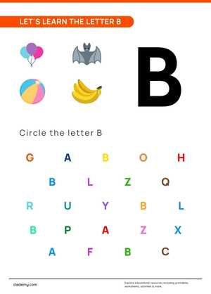 Identify The Letter B Varient 6 | Cledemy.com