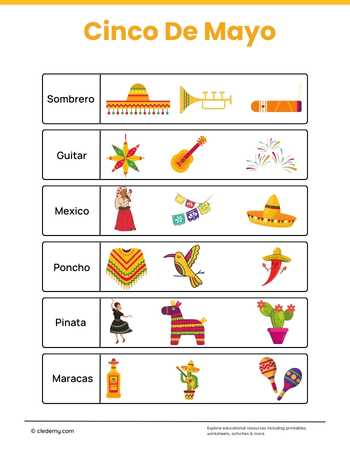 Cinco De Mayo Vocabulary Worksheet | Cledemy.com