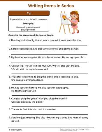 Writing Items in Series | Cledemy.com