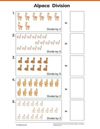 Alpaca Division Worksheets | Cledemy.com
