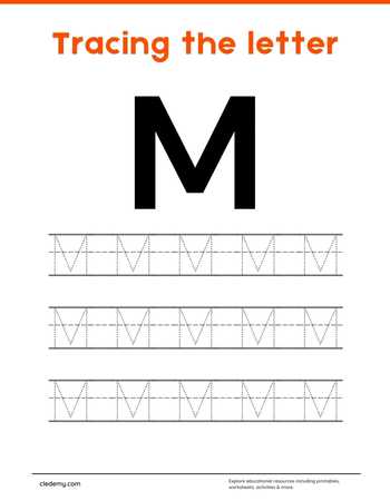 Tracing Letter M Worksheet | Cledemy.com