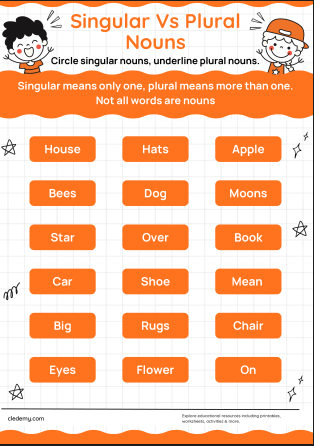 Noun Sort worksheet | Cledemy.com
